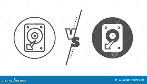 Hdd Icon Hard Disk Storage Sign Vector Stock Vector Illustration Of