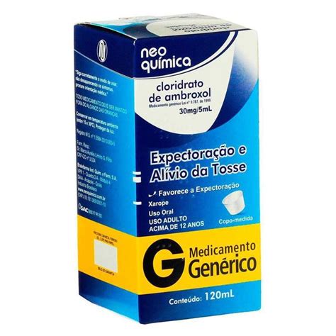 Cloridrato De Ambroxol Neo Química 6mg Ml Caixa Com 1 Frasco Com 120ml