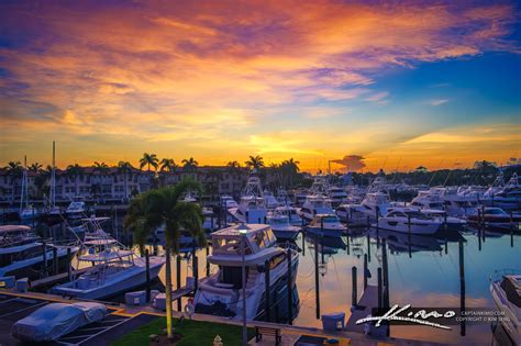 Soverel Harbour Marina Sunrise Palm Beach Gardens Florida Hdr