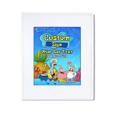 Personalize Your Party Decor With Spongebob Custom Sign Terryberri