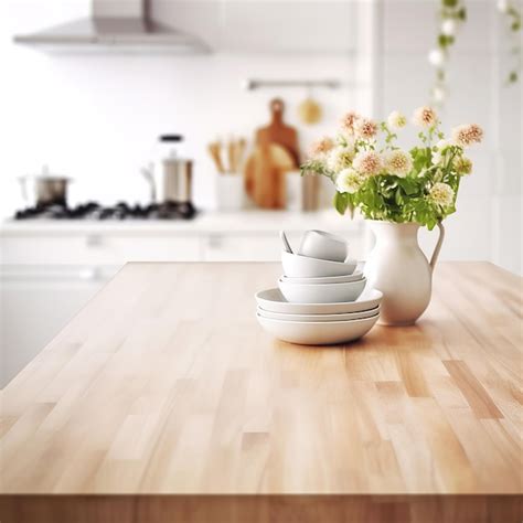 Premium Ai Image Kitchen Counter Top Side View