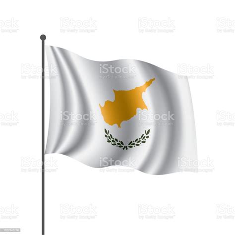 사이 프 러 스 플래그 흰색 배경 벡터 일러스트 레이 션 0명에 대한 스톡 벡터 아트 및 기타 이미지 0명 3차원 형태 개념 Istock