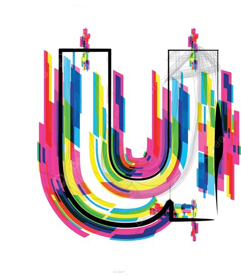Font Illustration Letter U Vector Illustration Doodle Letter Artistic Vector Doodle Letter