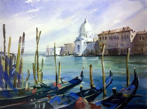 The Grand Canal Venice Watercolour By Trevor Waugh
