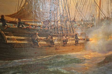 Old Ship Firing Cannons