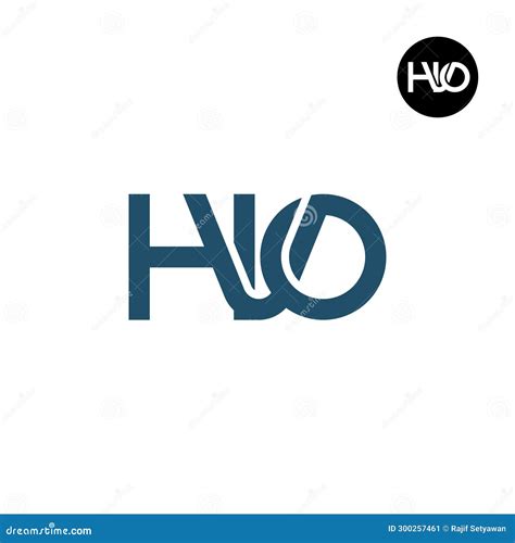 Letter Hvo Monogram Logo Design Cartoon Vector