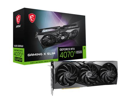 Msi Vcx Geforce Rtx 4070 Ti Super 16g Gaming Slim Gddrx 16g Retail