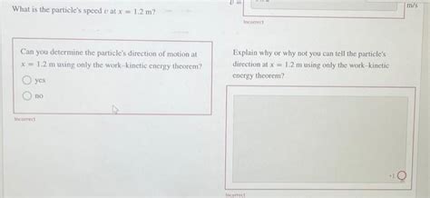 Solved A Force Fx Acts On A Particle That Has A Mass Of 1 3