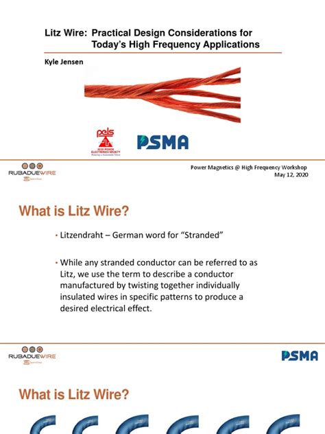 Litz Wire Practical Design Considerations For Todays Hf Applications Jensen Rubadue Pdf