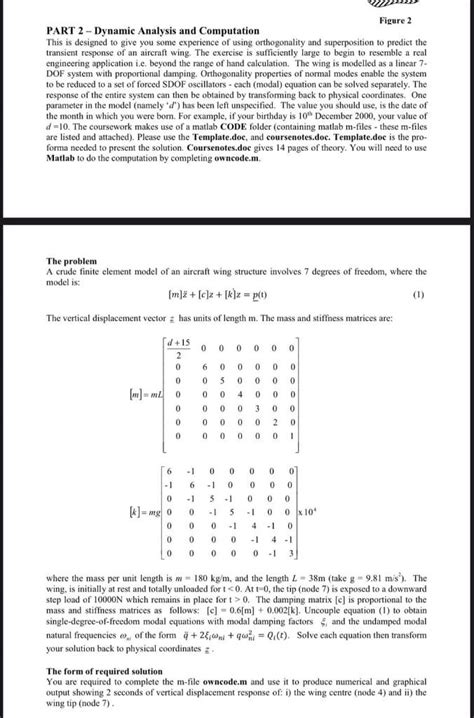 Figure PART Dynamic Analysis And Computation Chegg