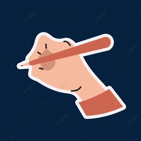 رسم تخطيطي باستخدام ملصقات قلم الرصاص المتجه رسم ملصق كف Png