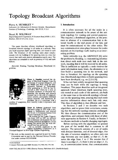 pdf topology broadcast algorithms dokumen tips
