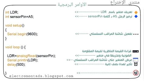 تركيب المقاومة الضوئية Ldr مع Arduino دورة تعلم برمجة الأردوينو الدرس