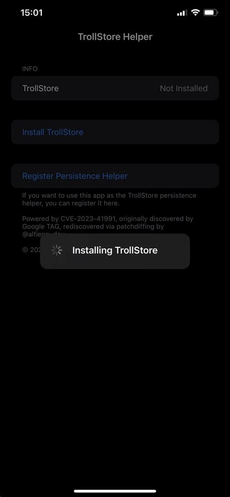Cant Install Trollstore Even With Runner App Installed Rtrollstore