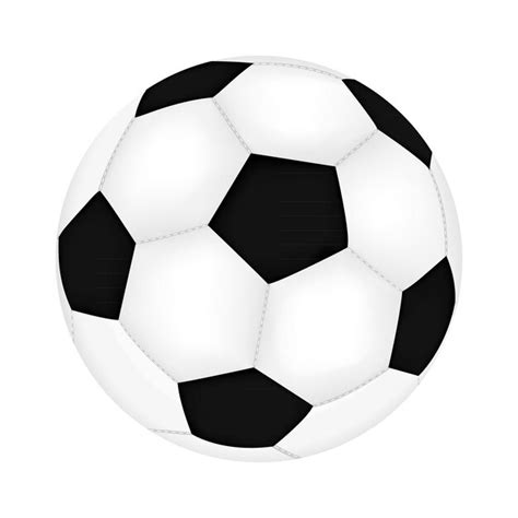 흰 배경에 고립 된 축구 공 프리미엄 벡터