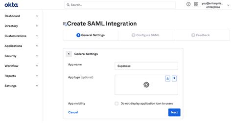 Set Up Sso With Okta Supabase Docs