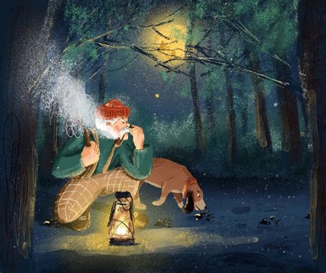 Иллюстрация Иллюстрация к книге про Красную шапочку в стиле