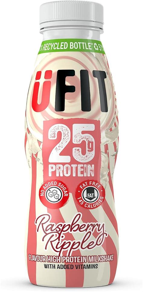 Ufit High Protein Milkshake Raspberry Ripple 10x330ml Buy Now With