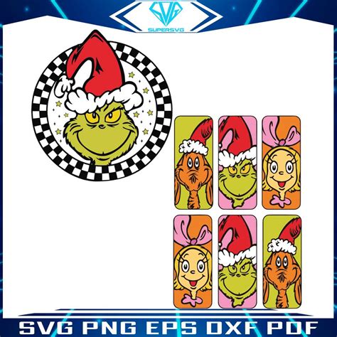 Retro Grinch Max Cindy Lou Who Svg