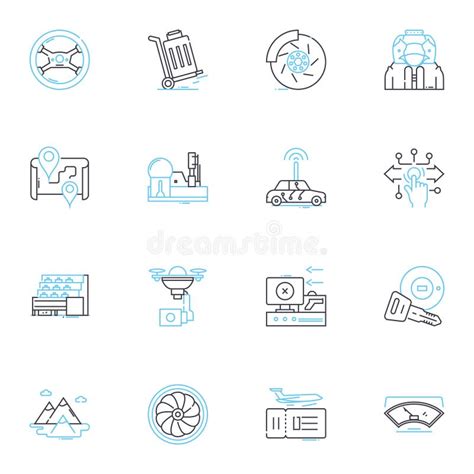 Package Delivery Linear Icons Set Express Courier Delivery Tracking