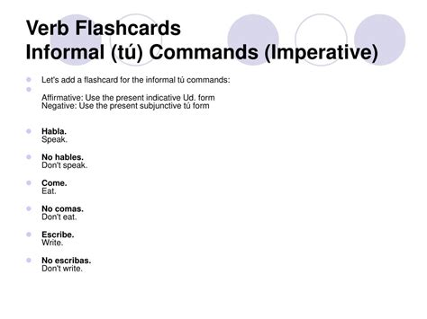 Ppt Informal Commands Tú Powerpoint Presentation Free Download
