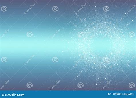 Geometric Abstract Technology Background With Connected Line And Dots