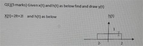 Solved Marks Givenx T And H T As Below Find And Chegg Com