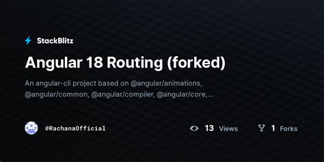 angular 18 routing forked stackblitz