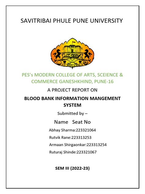 Bloodbankproject 2 Pdf Blood Donation Databases