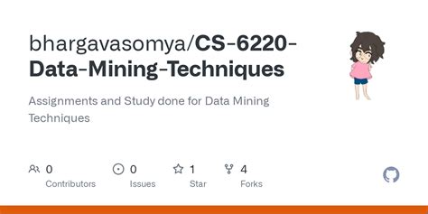 Github Bhargavasomya Cs Data Mining Techniques Assignments And Study Done For Data