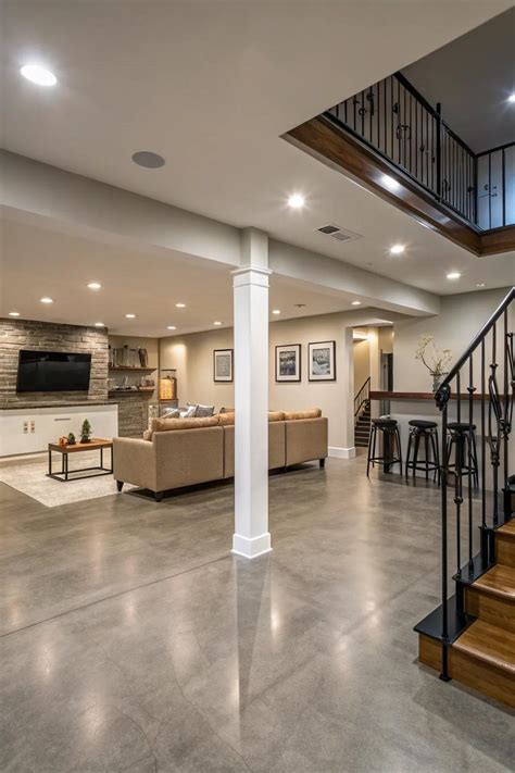 Functional Concrete Basement Floor Plans Light And Layer