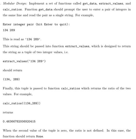 Solved Modular Design Implement A Set Of Functions Called Chegg
