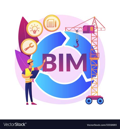 Building Information Modeling Abstract Concept Vector Image