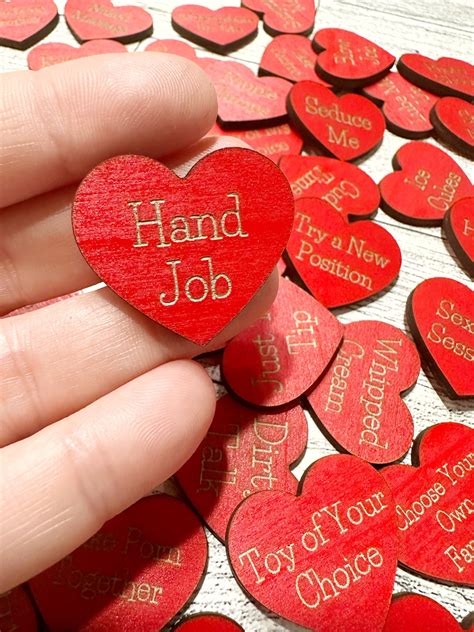 Couples Bang Bag Heart Shaped Wooden Sex Tokens Naughty Acts For Date Night Fun Valentines