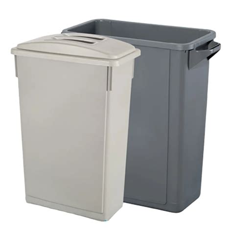 65l15 Gallon Slim Rectangular Trash Bin For Kitchen Recycling