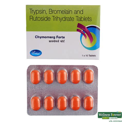 Buy Chymomerg Forte 10 Tablets Online At Best Prices Wellness Forever