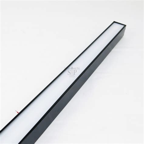 Btglux 4ft Led Single Circuit Linear Series Opal Diffuser Casing Black C W T8 Led Tube And