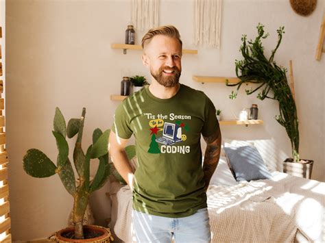 tis season to be coding funny computer engineer christmas shirt