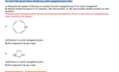 solved for each of the species below identify any cyclic