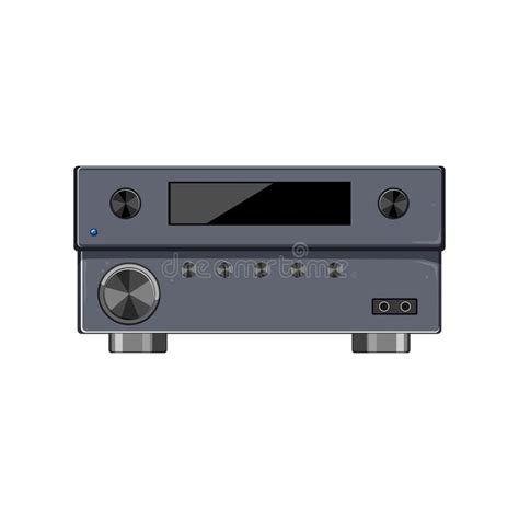 Video Av Receiver Cartoon Vector Illustration Stock Vector Illustration Of Equipment Metal