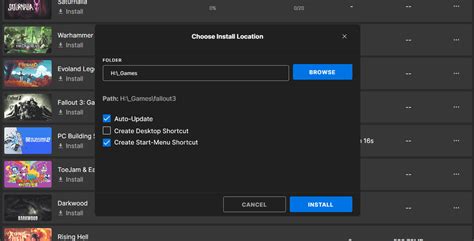 We Should Be Able To Create A Start Menu Shortcut When Installing A Game R Epicgamespc