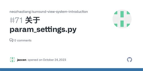 关于 param settings py Issue neozhaoliang surround view system introduction GitHub