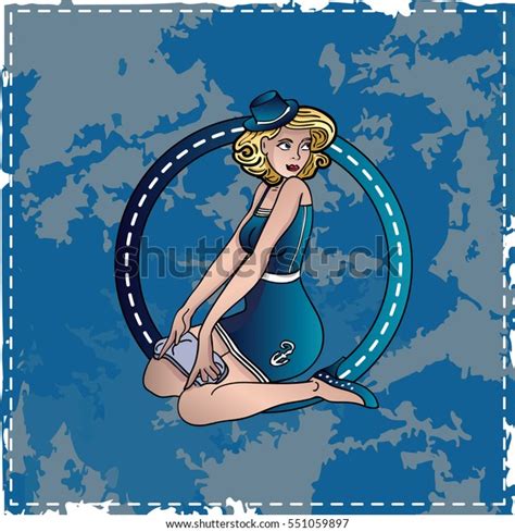 Pretty Pin Girl Colorful Clothes Marina Stock Vector Royalty Free