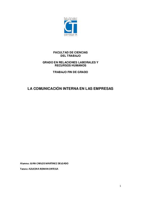 Pdf La Comunicación Interna En Las Empresas