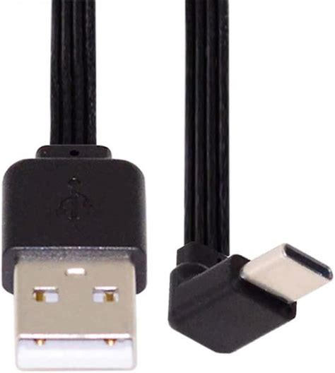 Nfhk 13cm Usb 2 0 Type A Male To Usb C Type C Up Down Angled 90 Degree Data Flat Slim Fpc Cable