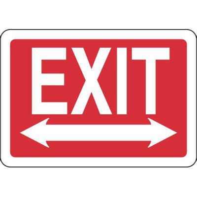 Directional Exit Arrow Safety Sign Emedco