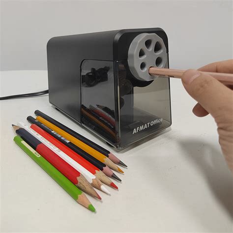Afmat Office Electric Pencil Sharpener Heavy Duty 6 Holes Auto Stop E