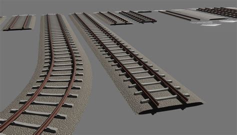 Railway Tracks With Procedural Shader Nodes Curve Based Editable In