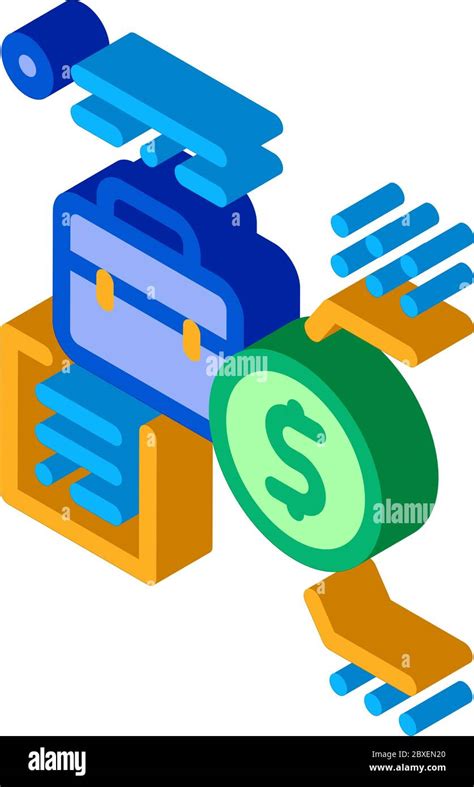 Multi Pass Algorithm Isometric Icon Vector Illustration Stock Vector