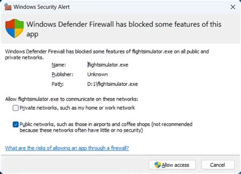 Windows Defender Firewall Has Blocked Some Features Of This App